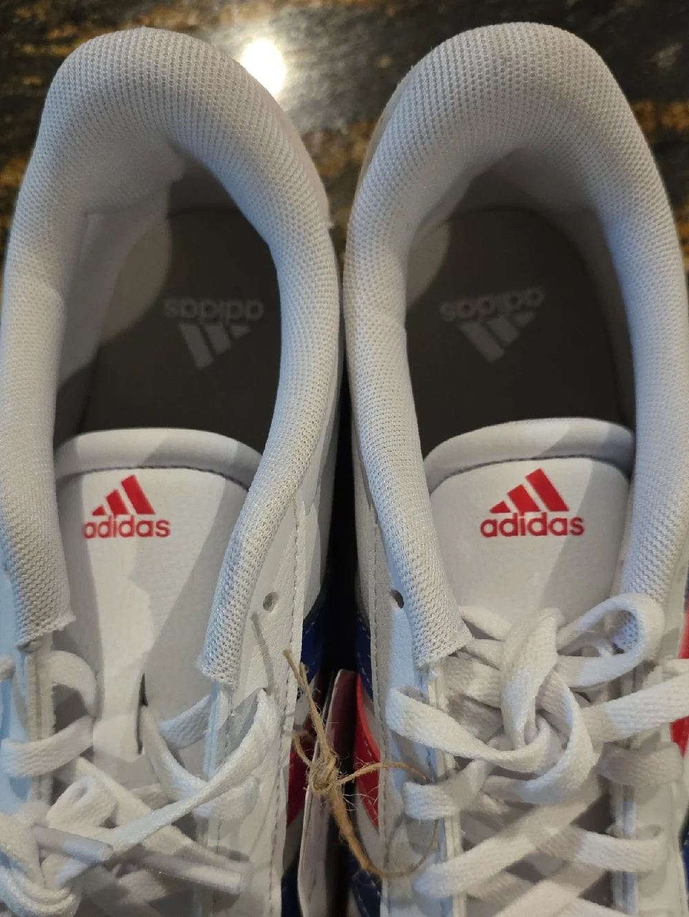 adidas | Shoes | Adidas Vl Court 3 Court White Sneakers With Blue And ...